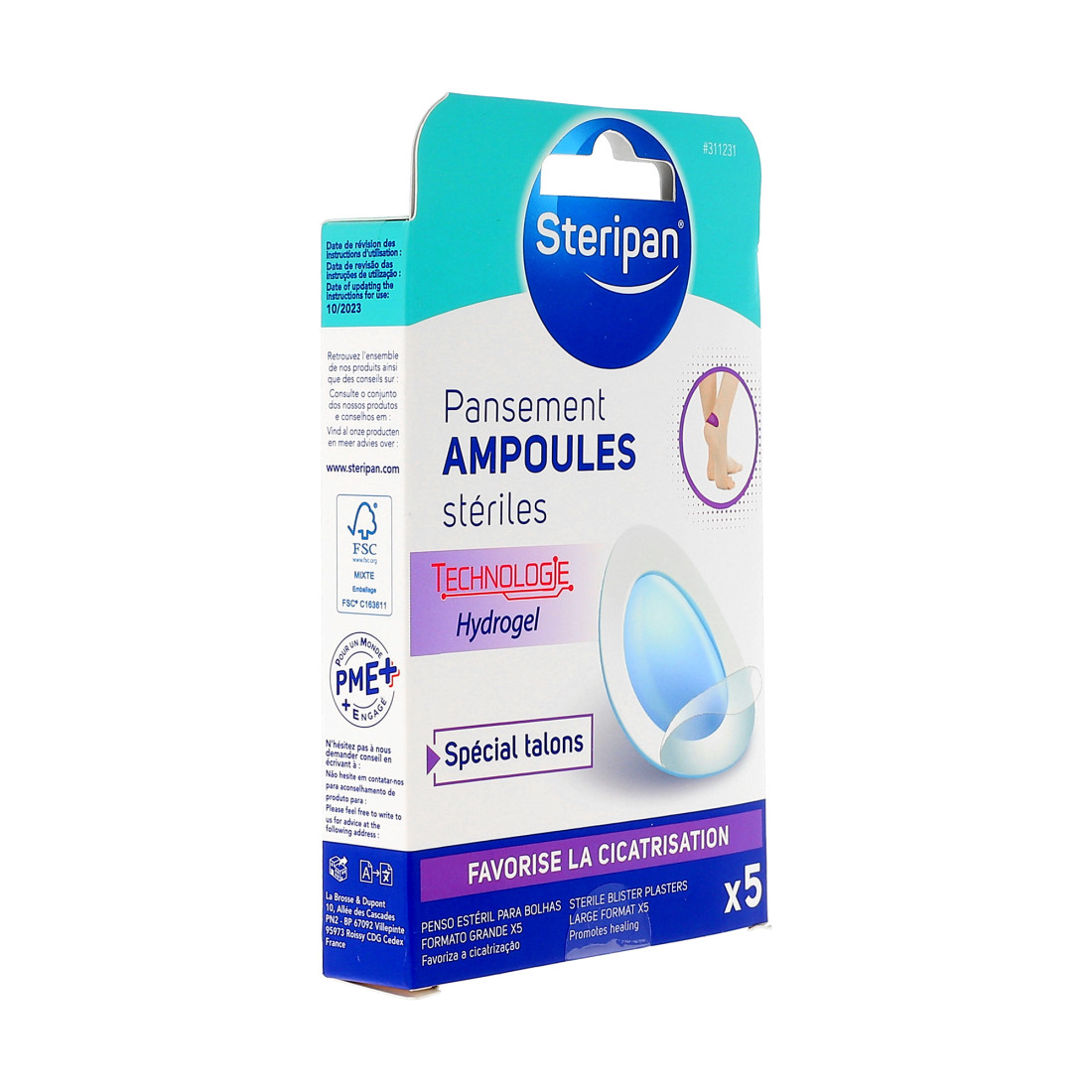 PANSEMENTS AMPOULES Stériles x5 - STERIPAN