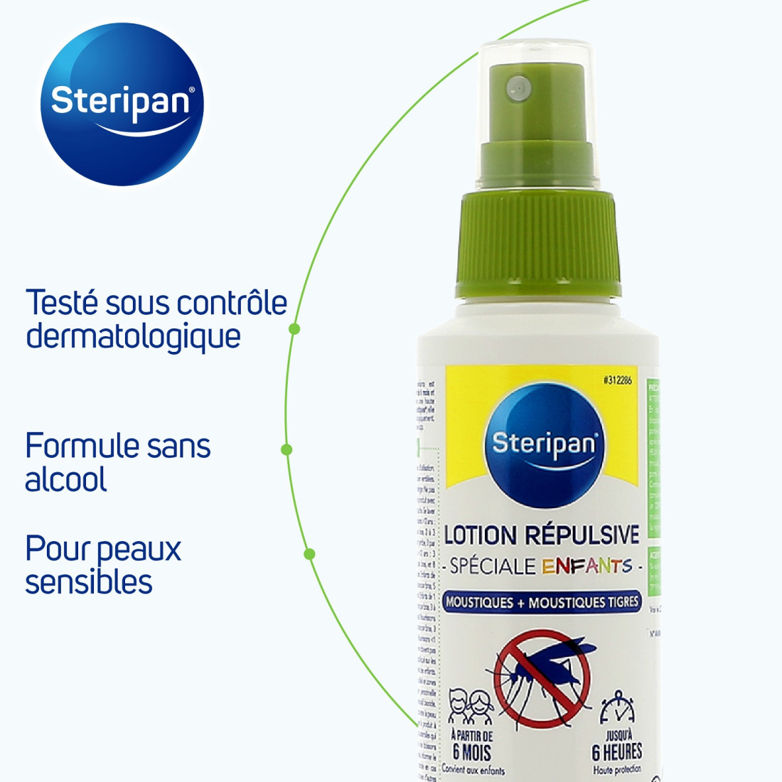 Lotion répulsive - Spéciale enfants - Anti-insectes - Steripan