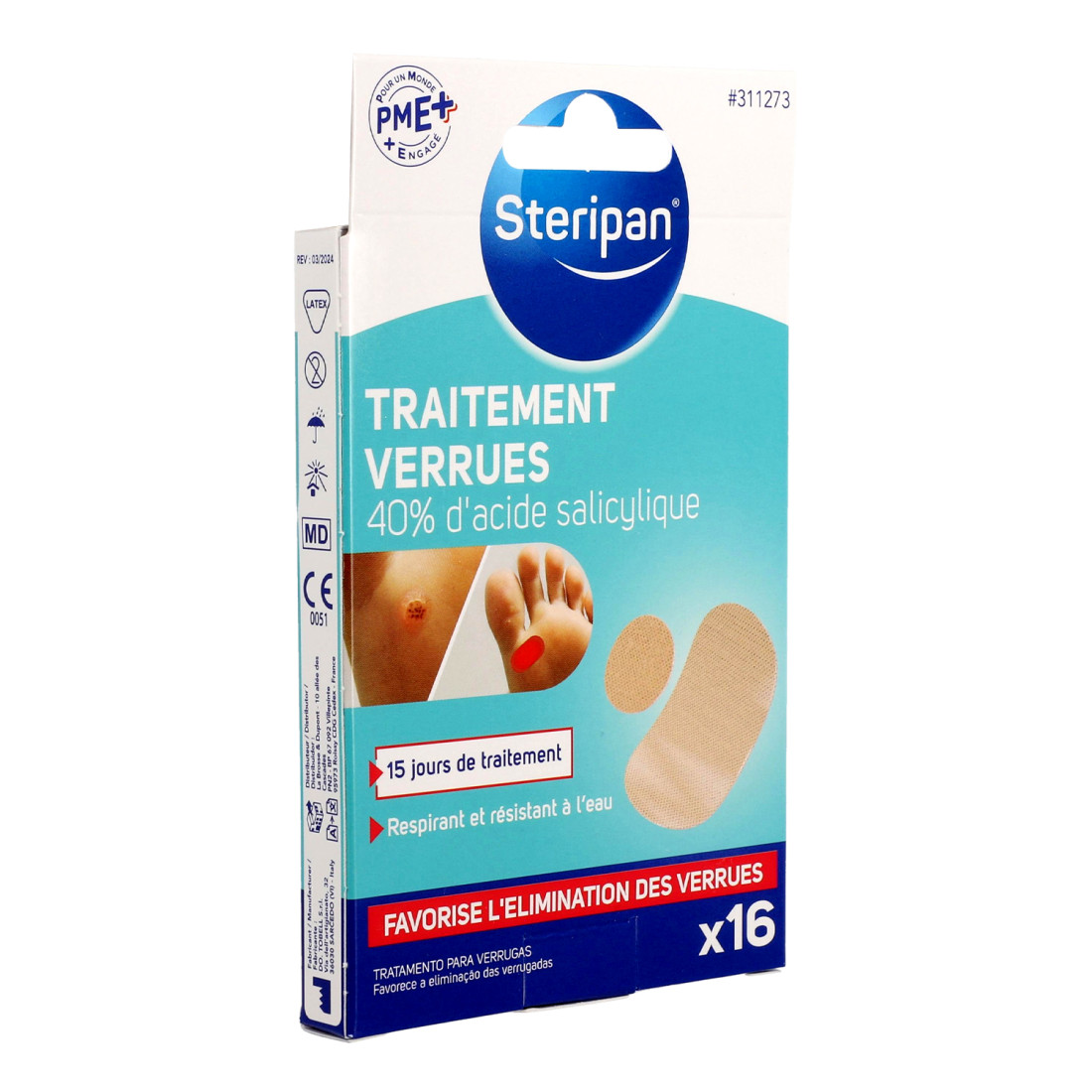 Traitements actifs verrues x16 - Soins ciblés - Steripan